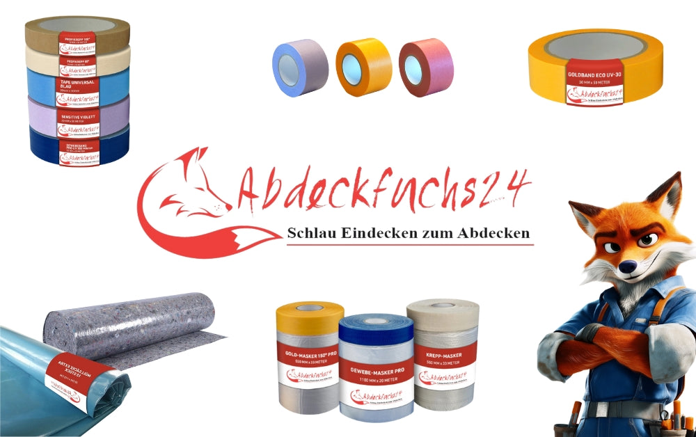 Alles rund ums Abdecken & Kleben – Abdeckfuchs24 Sortiment